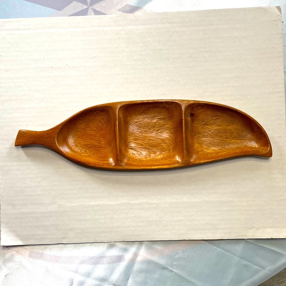 Dining | Teak Wood 3 Compartment Serving Tray | Poshmark